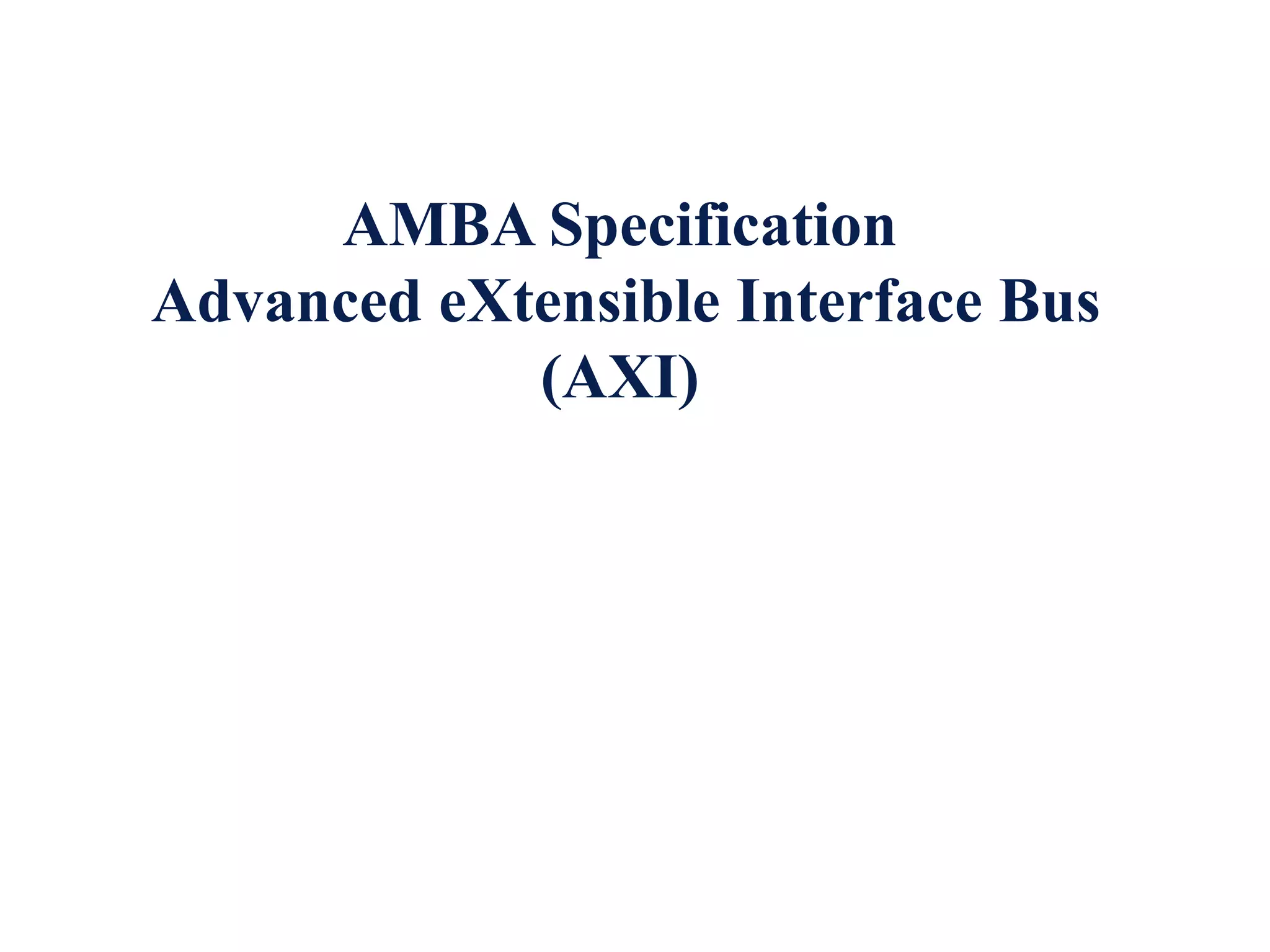 axi protocol | ODP | Computer Networking | Computing
