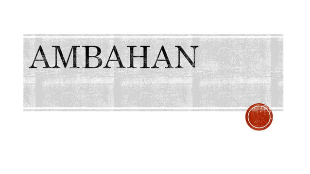 Ambahan | PPTX