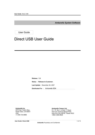 Ambarella dash cam_direct_usb_user_guide | PDF