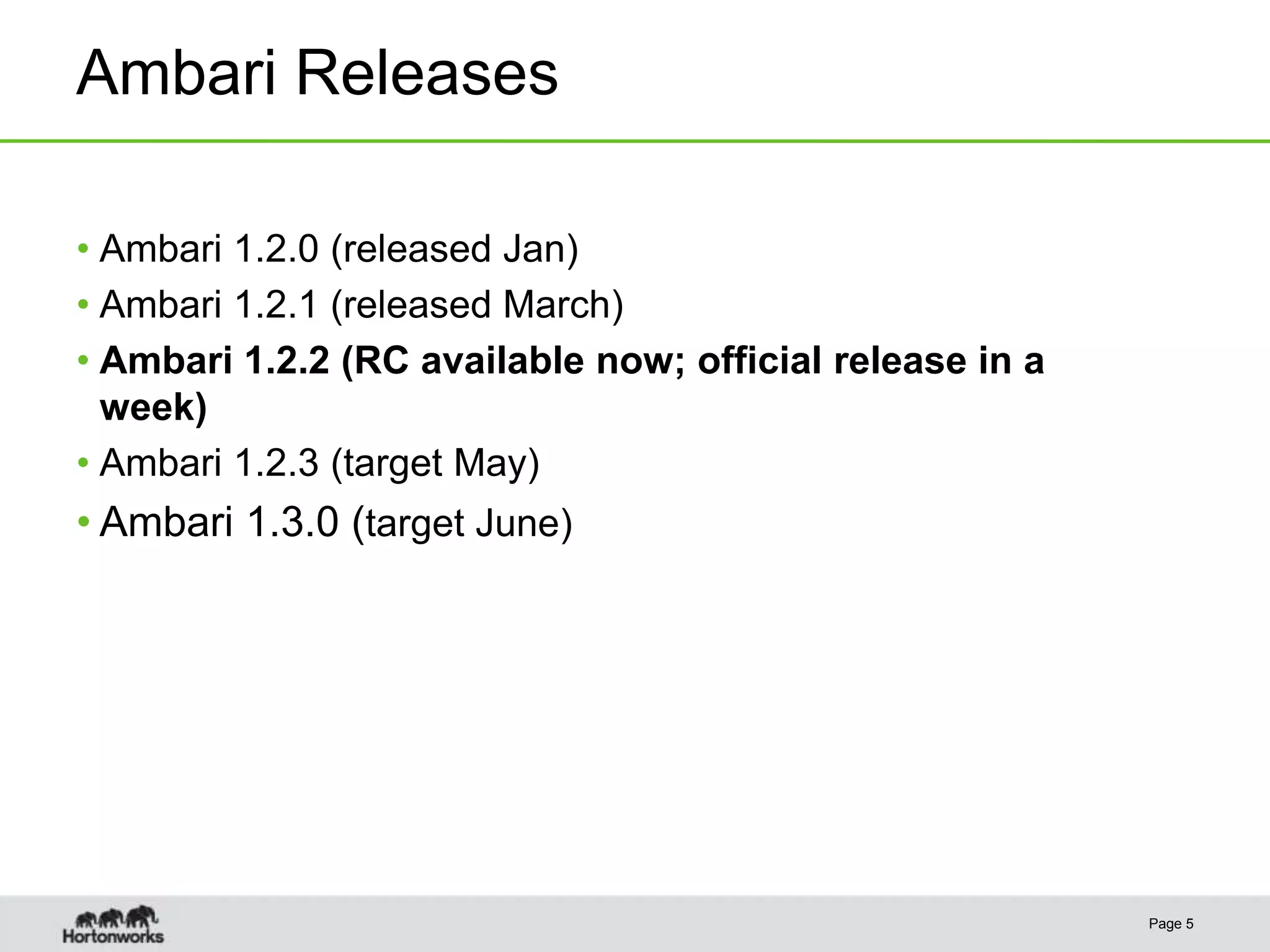 Ambari Meetup: Architecture and Demo | PPTX | Computing | Technology ...
