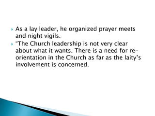 Ambassador for jesus is all for church | Catholic news | Catholic ...