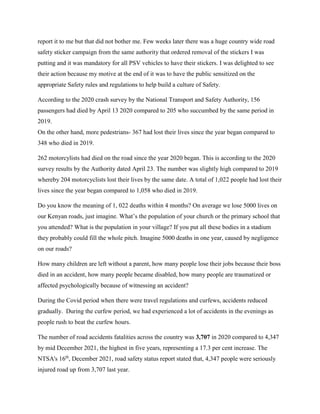 AMBASSADOR STEVE MBUGUA ROAD SAFETY CAMPAIGN.pdf