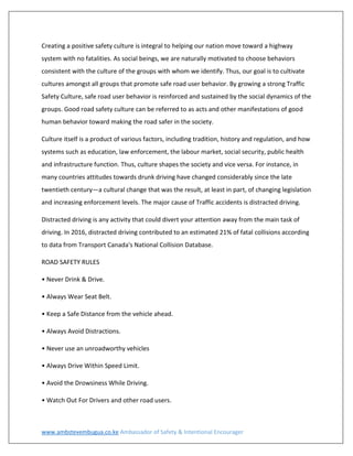 AMBASSADOR STEVE MBUGUA ROAD SAFETY CULTURE CAMPAIGN.pdf