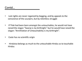 Ambedkar: his work and philosophy | PPT