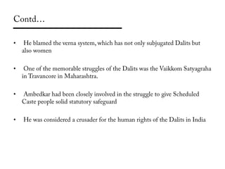 Ambedkar: his work and philosophy | PPT