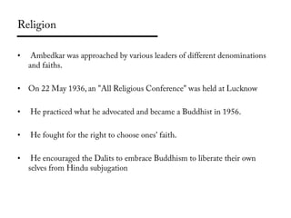 Ambedkar: his work and philosophy | PPT