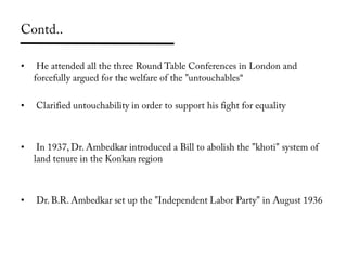 Ambedkar: his work and philosophy | PPT