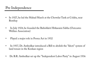 Ambedkar: his work and philosophy | PPT