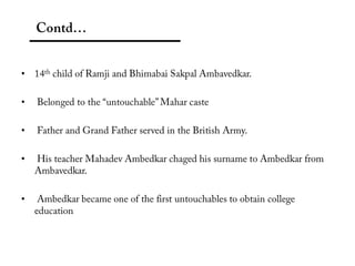 Ambedkar: his work and philosophy | PPT