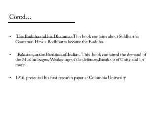 Ambedkar: his work and philosophy | PPT