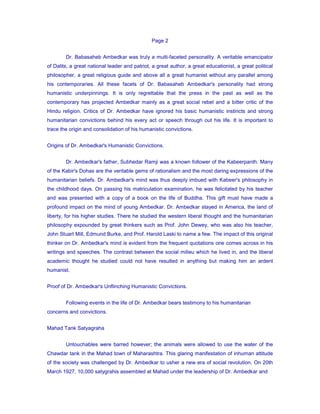 Ambedkar as humanist | PDF