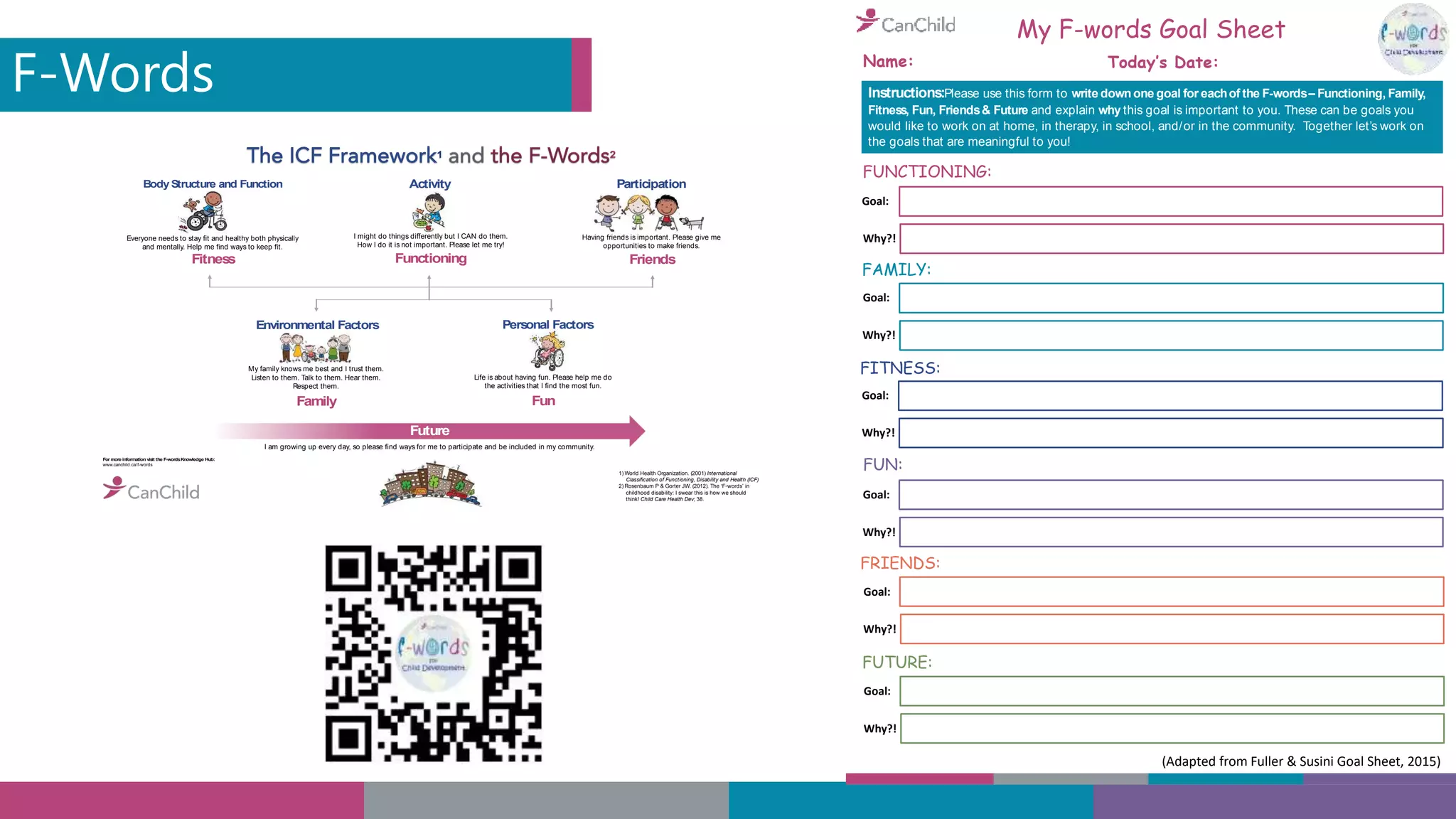 Using the ICF framework for children, families and carers to formulate ...