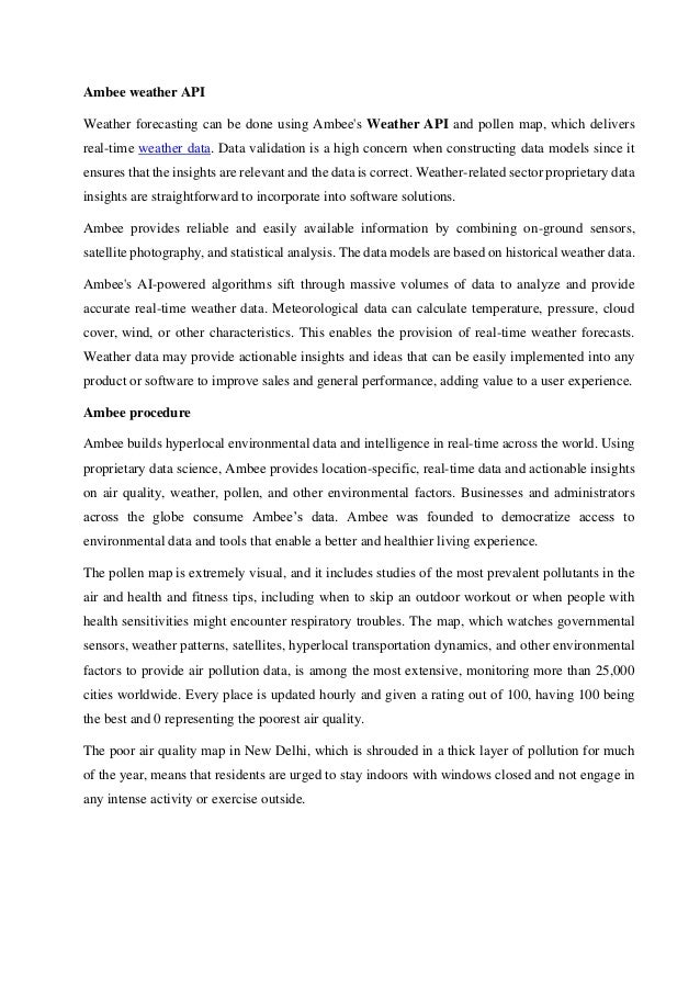 Ambee’ Interactive Map Provides Insights on How Polluted Your Streets ...