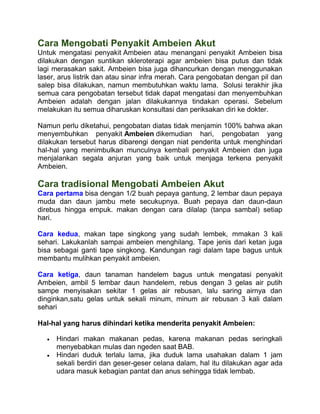 Ambeien akut dan cara mengobatinya yang tepat | PDF