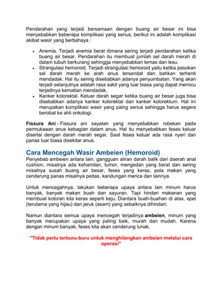Ambeien berdarah lagi, obatnya apa | PDF