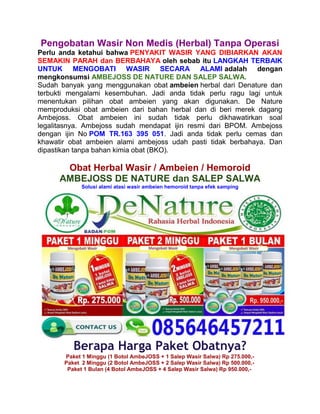 Ambeien berdarah lagi, obatnya apa | PDF