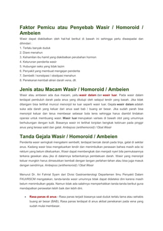 Ambejoss (antihemoroid) obat wasir | PDF
