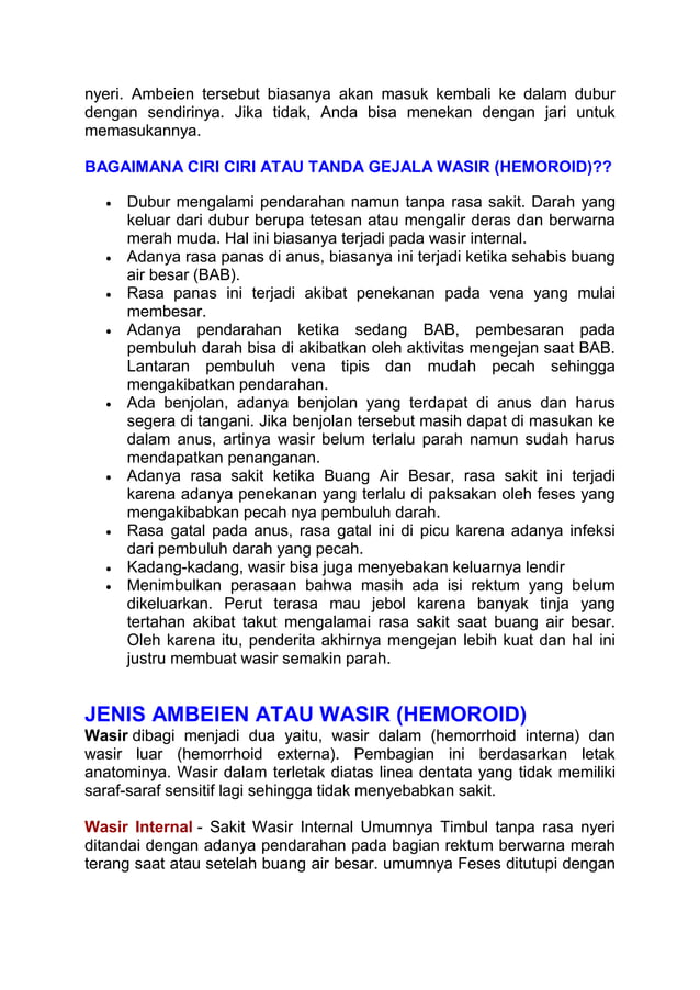 Ambejoss obat wasir hemoroid resmi bpom | PDF
