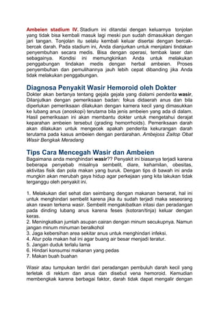 Ambejoss zaitop obat wasir bengkak meradang | PDF