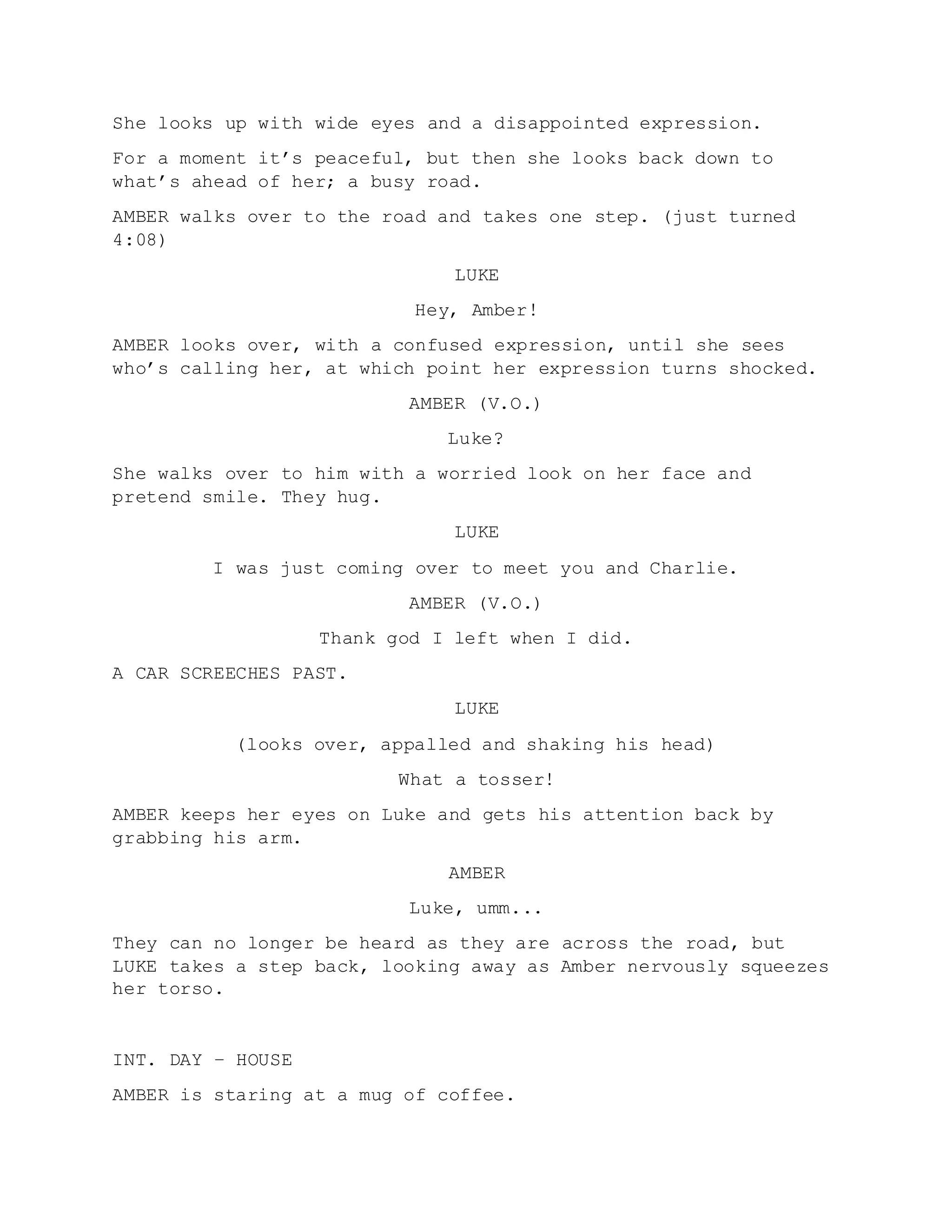 'Amber'- 1st draft of my screenplay | DOCX