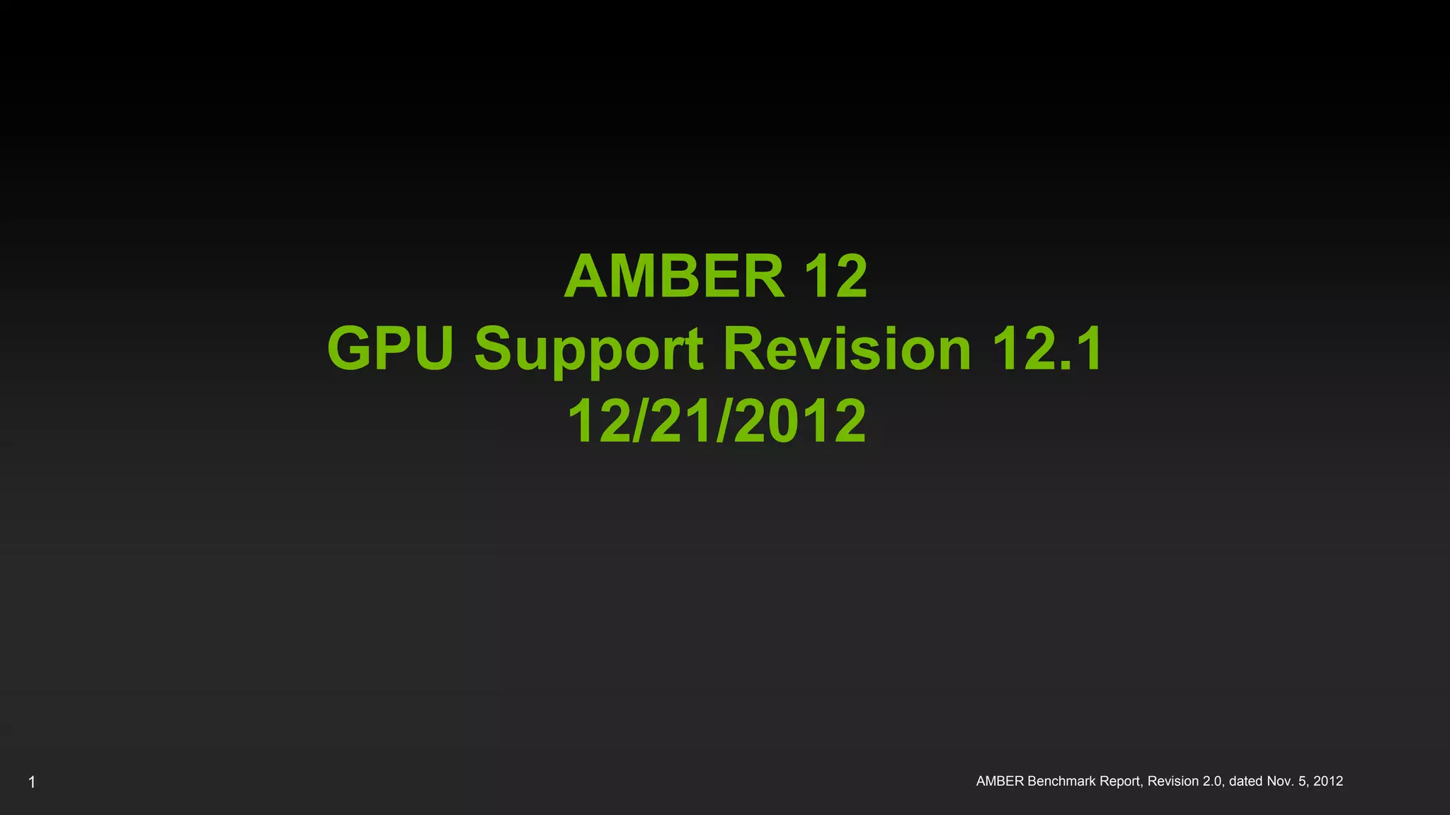 AMBER Molecular Dynamics on GPU | PPTX