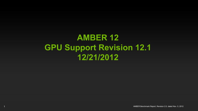 AMBER Molecular Dynamics on GPU | PPTX