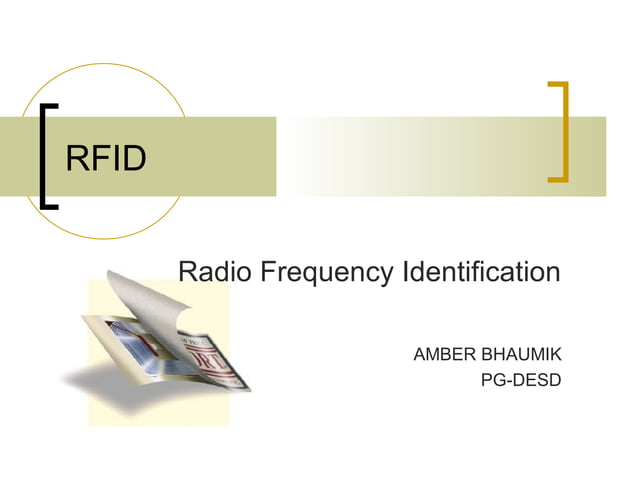 RFID (Radio Frequency Identification) | PPT