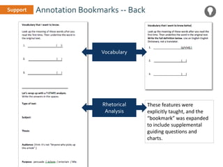 Annotation Bookmarks: Supporting Active Reading in the Language ...