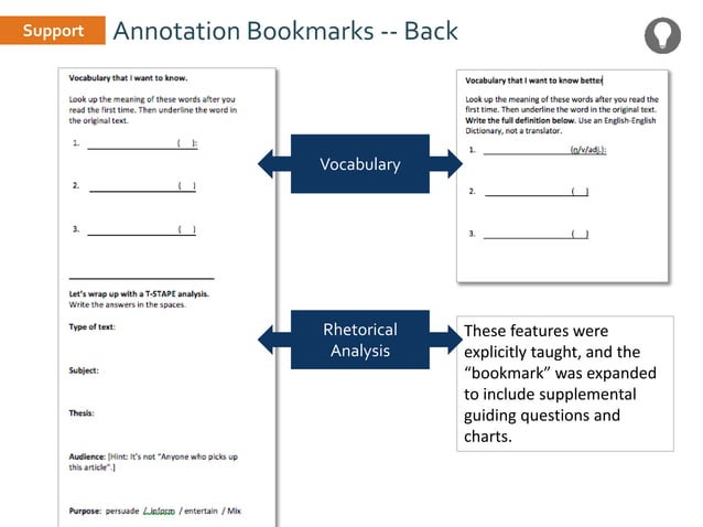 Annotation Bookmarks: Supporting Active Reading in the Language ...