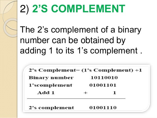 Ec Binary Substraction Using 1 S Complement 2 S Complement