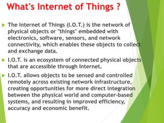 IOT and Characteristics of IOT | PPTX