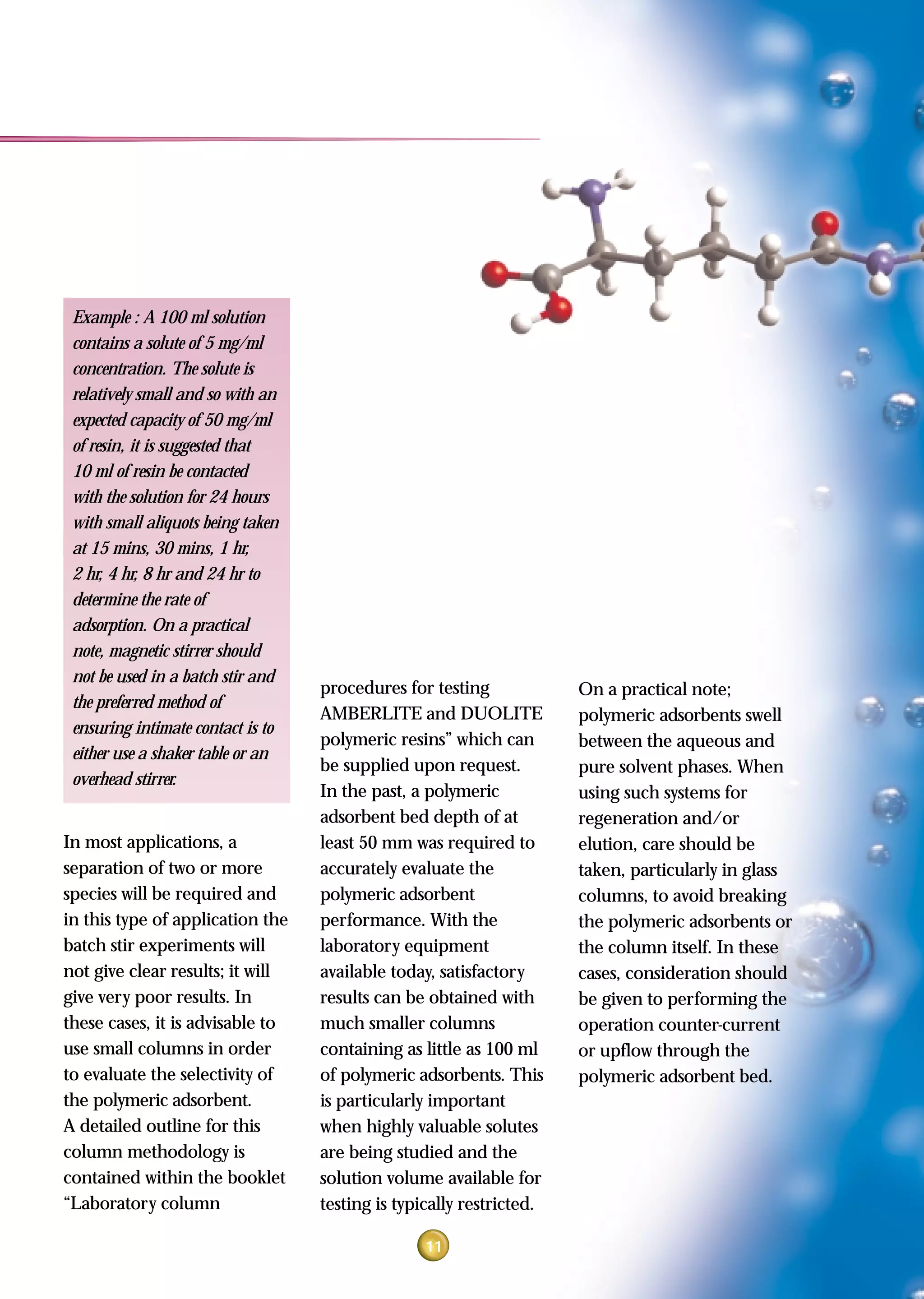 rESINAS Amberlite xad brochure | PDF