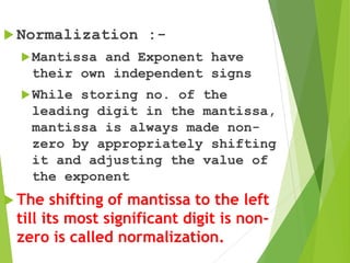 CBNST PPT, Floating point arithmetic,Normalization | PPT