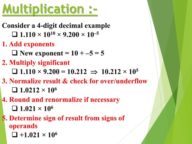 Cbnst Ppt Floating Point Arithmeticnormalization Ppt