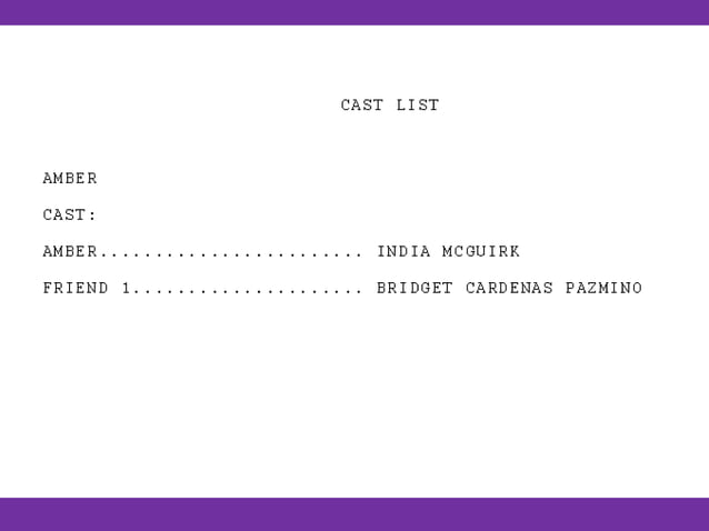 Amber script (Draft 2) | PPT