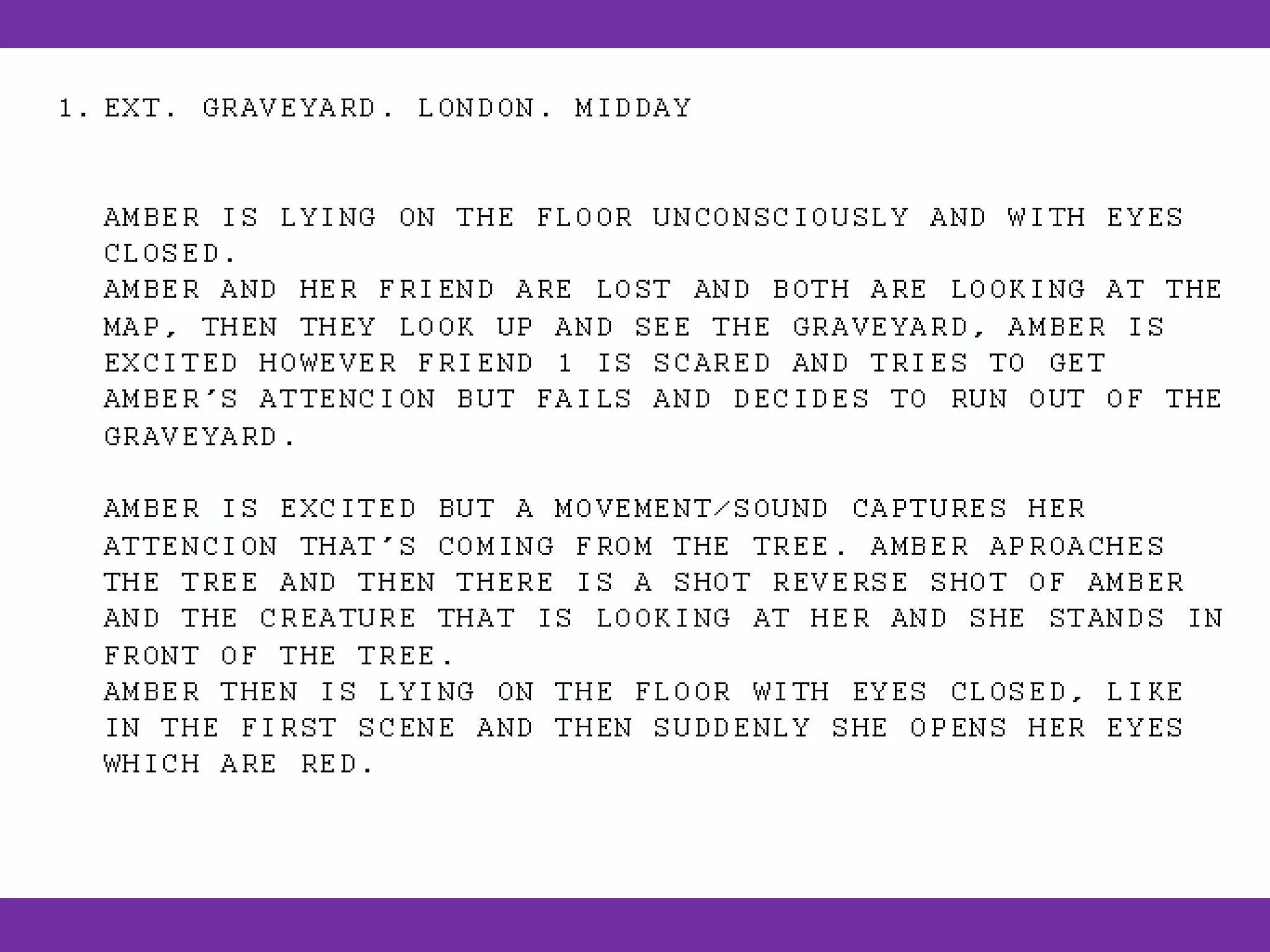 Amber script (final draft) | PPTX