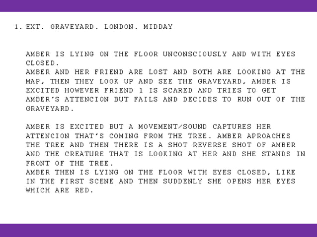 Amber script (final draft) | PPT