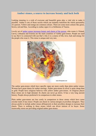 Amber stones | PDF