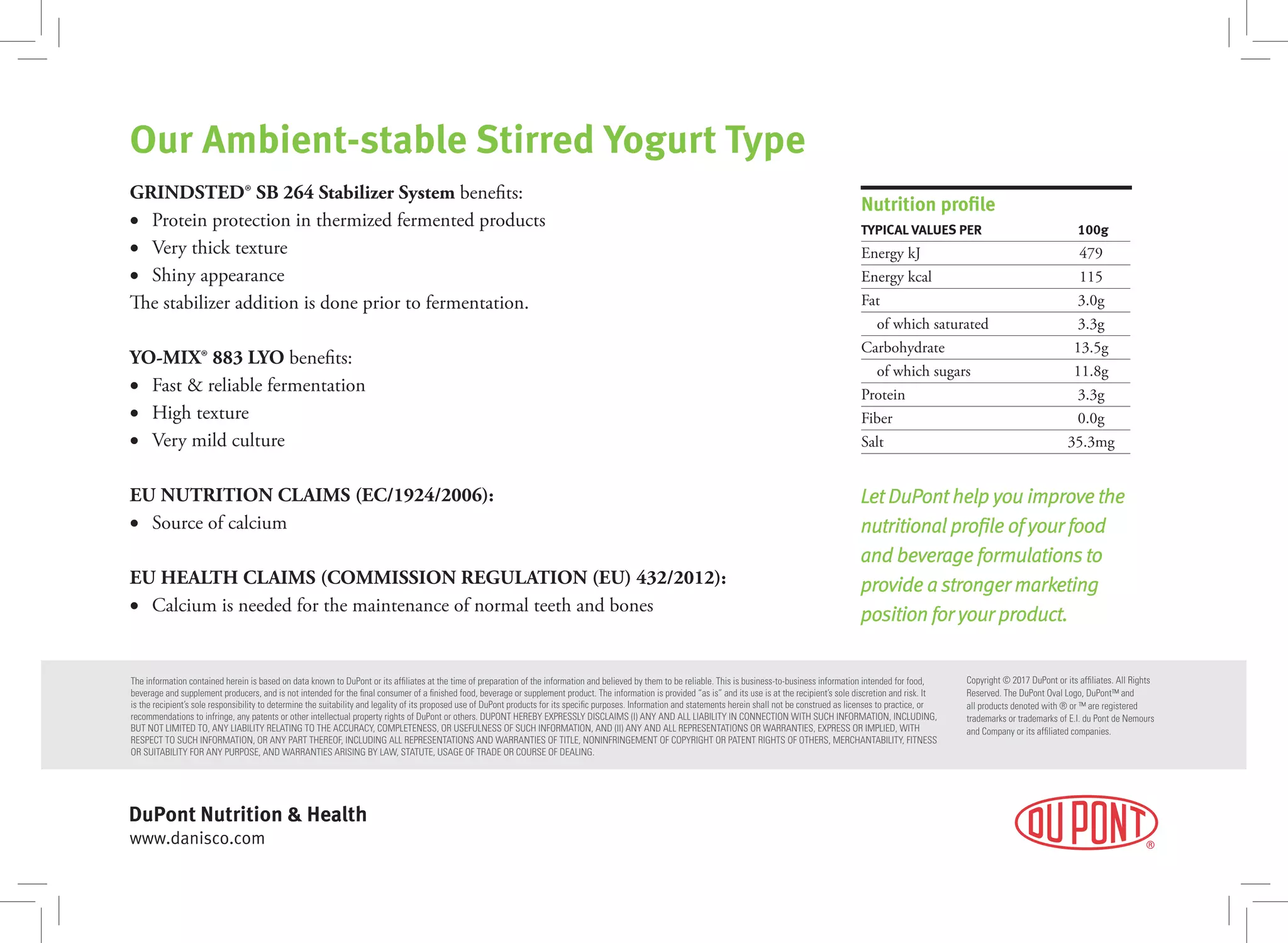 Ambient-Stable Yogurt Concepts | PDF