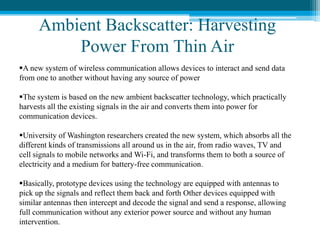 Ambient back scatter | PPTX