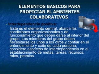 AMBIENTES DE APRENDIZAJE COLABORATIVOS | PPT