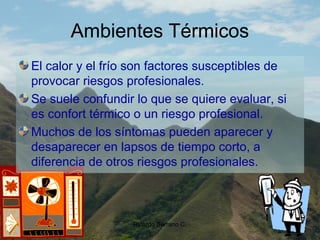 Ambientes térmicos | PPT