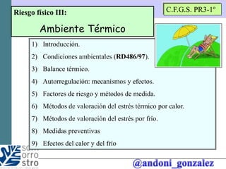 Evaluación del Ambiente termico | PPTX
