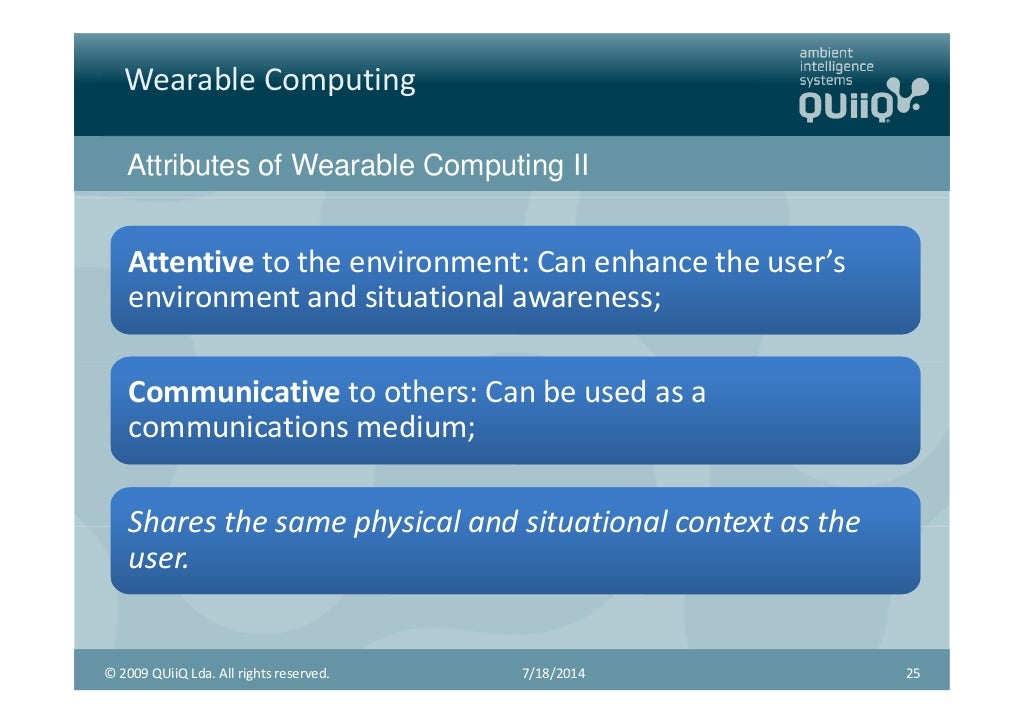 Ambient Intelligence – Useful and non intrusive technology