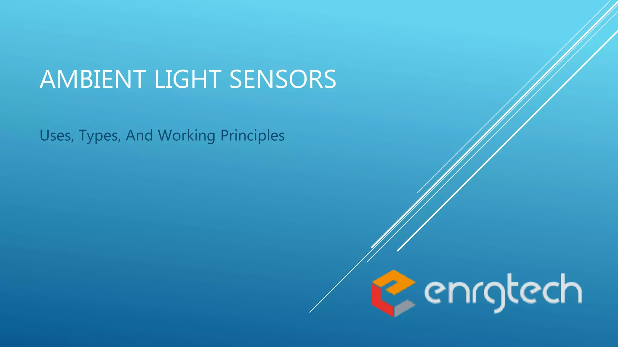 Ambient light sensors | PPTX