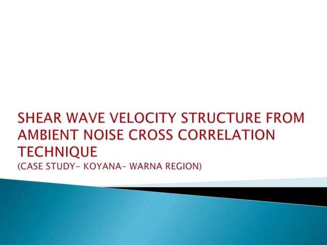 Ambient noise correlation technique | PPTX | Geography | Science