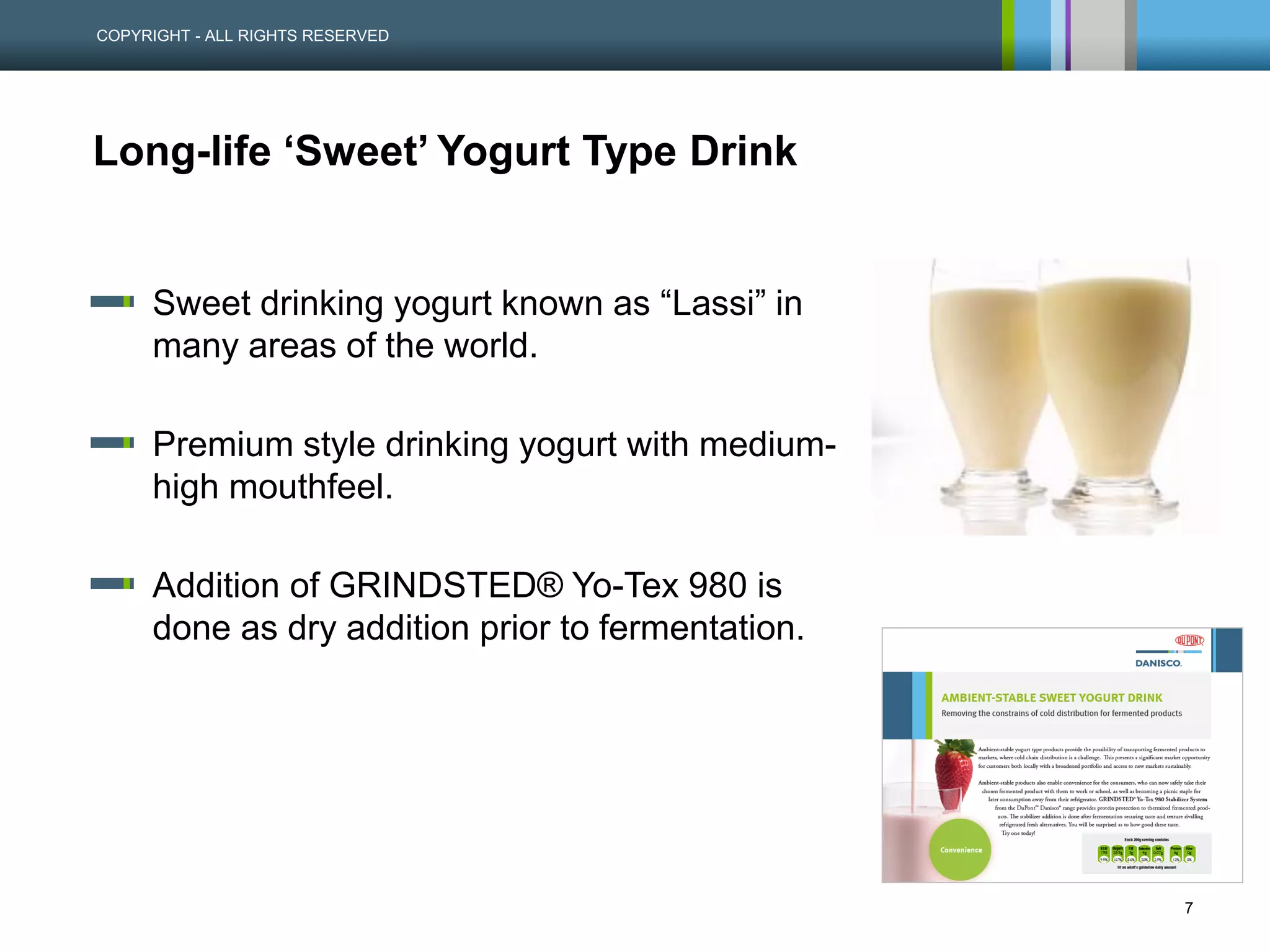 Ambient-stable yogurt type products | Dairy Innovation Summit 2017 | PDF
