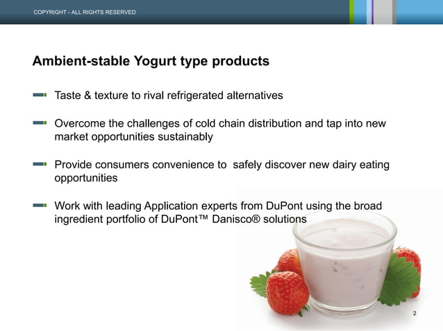 Ambient-stable yogurt type products | Dairy Innovation Summit 2017 | PDF