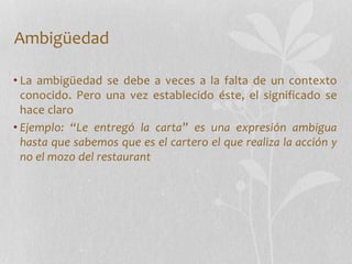 Ambigüedad y vaguedad | PPTX