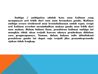 Ambiguitas bahasa iklan_nita rohmatus | PPT
